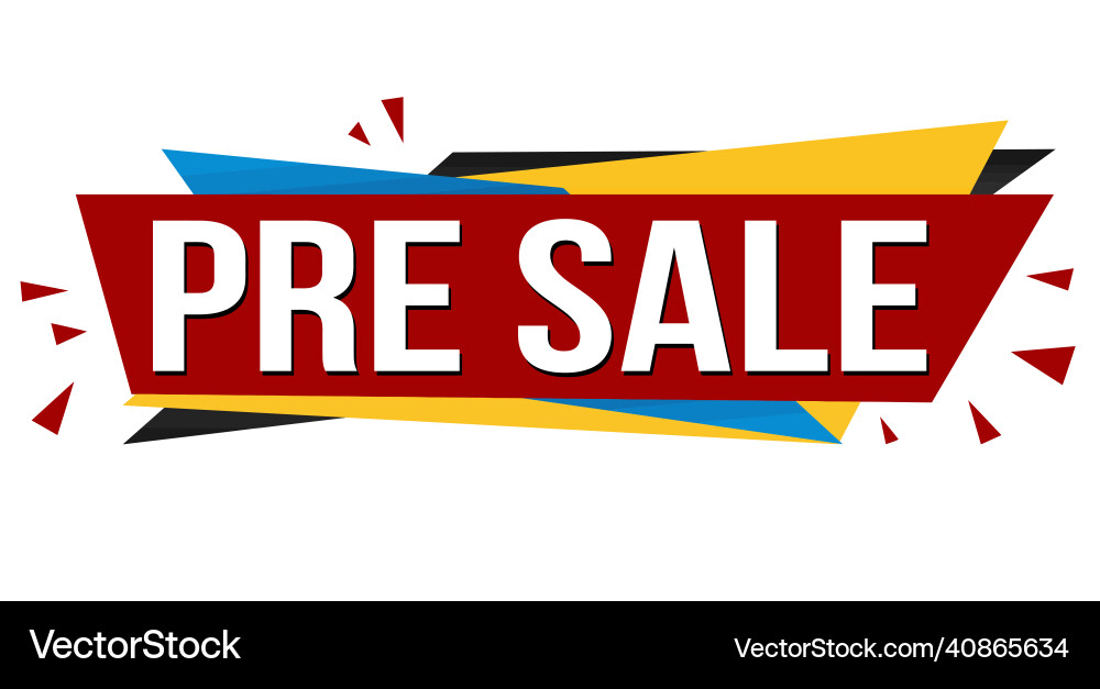 Pre sale banner design Royalty Free Vector Image