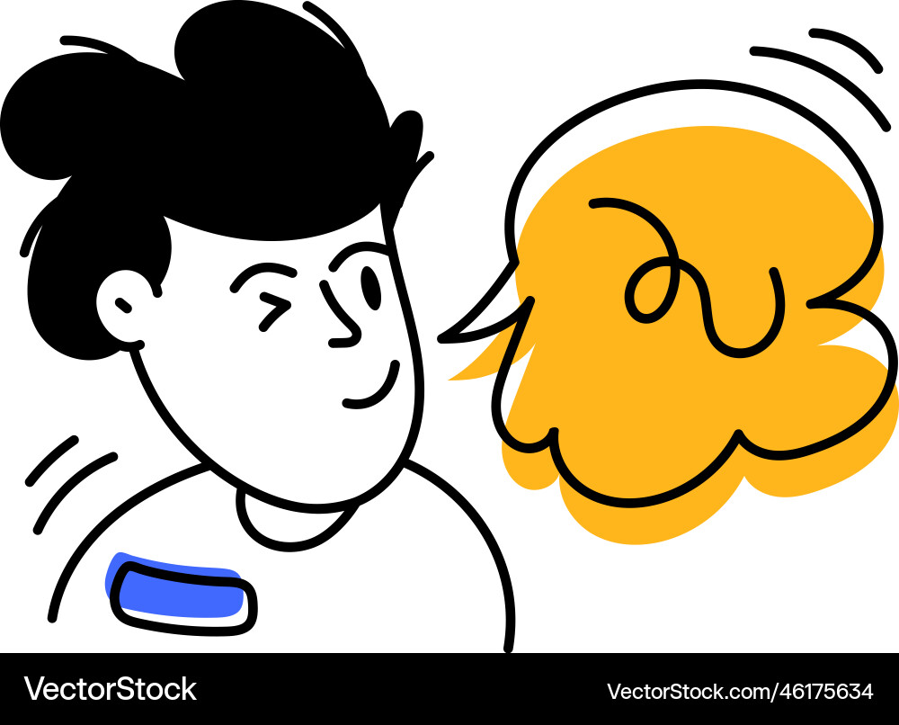 Speaking person Royalty Free Vector Image - VectorStock