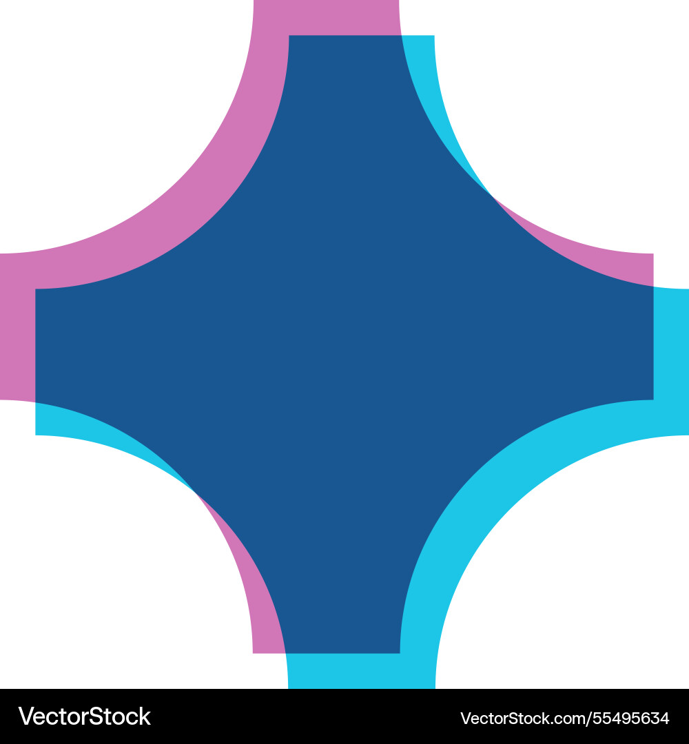 Trendy risograph geometry funky figure Royalty Free Vector