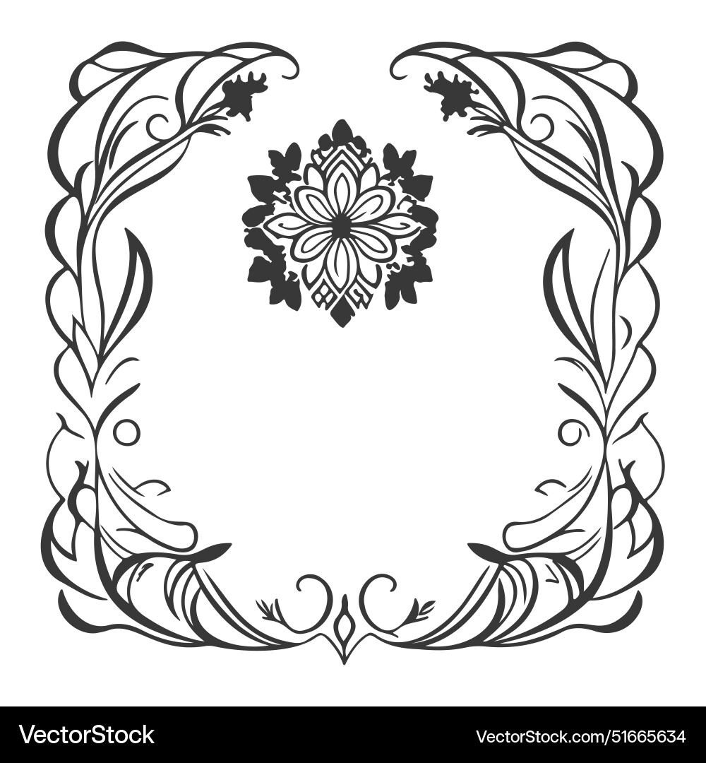 Wedding invite batik ornaments design grey Vector Image