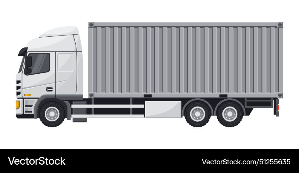 Container truck for export and transport Vector Image