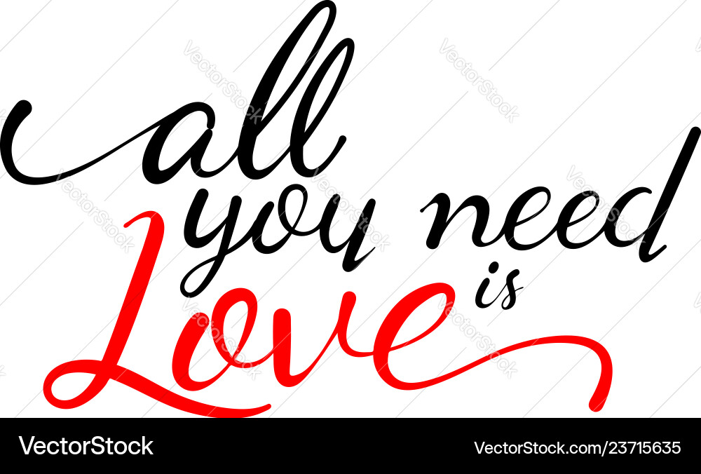 Love Typography - Romantic Quote Royalty Free Vector Image