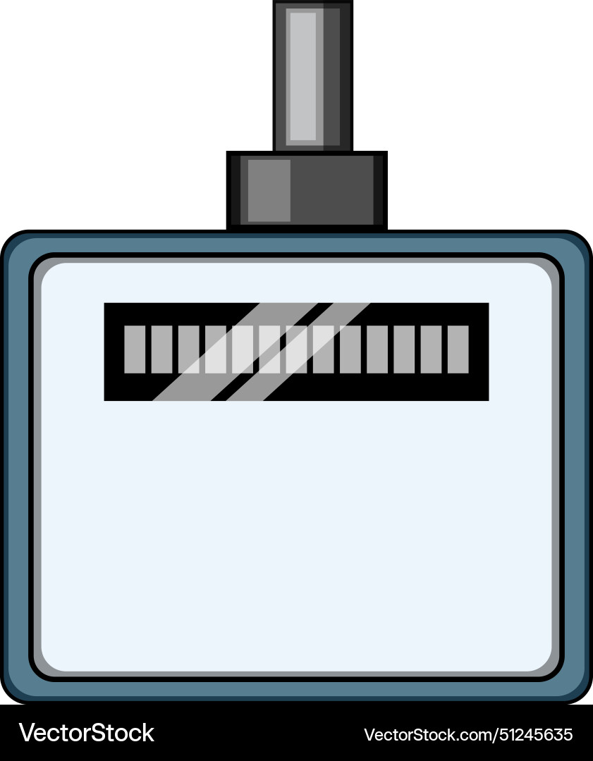 Pipe water gas meter cartoon Royalty Free Vector Image