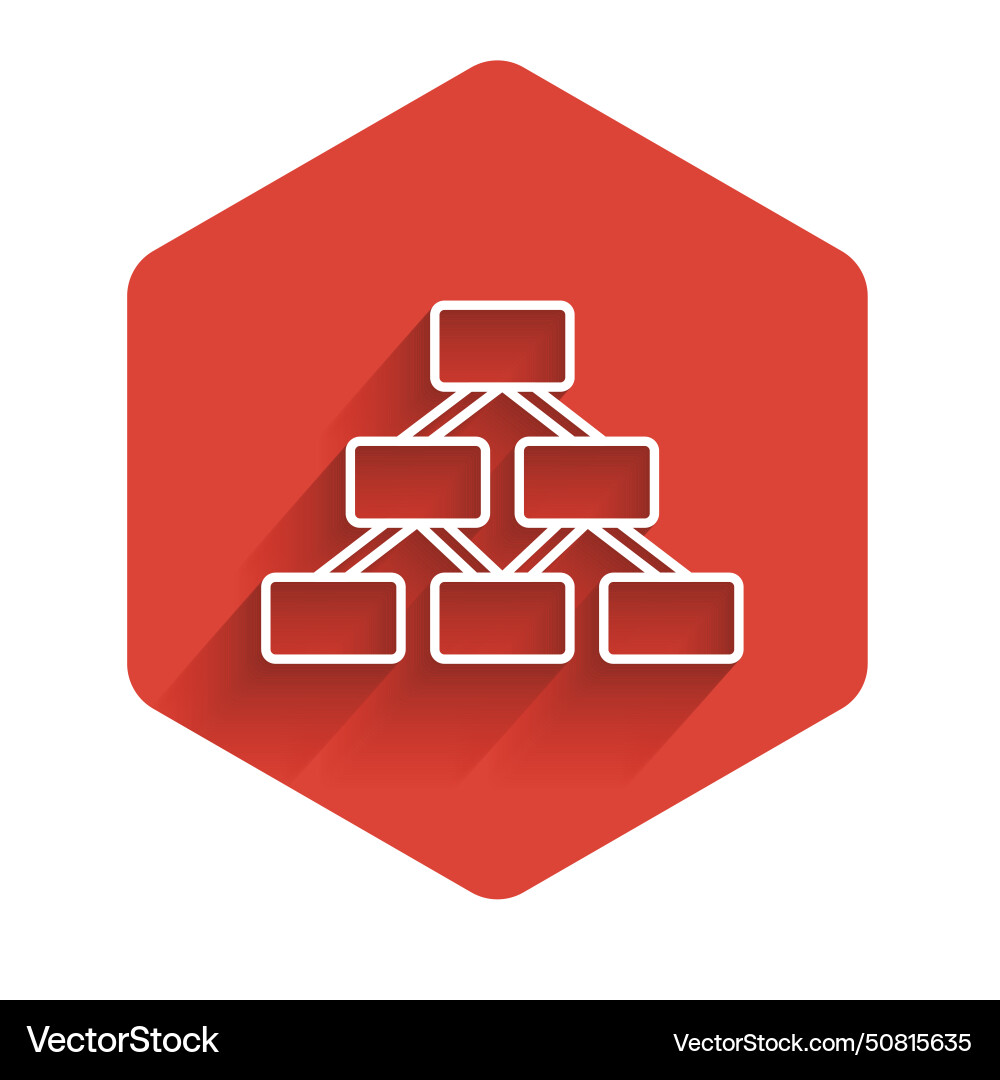 White line business hierarchy organogram chart Vector Image White line business hierarchy organogram chart Vector Image