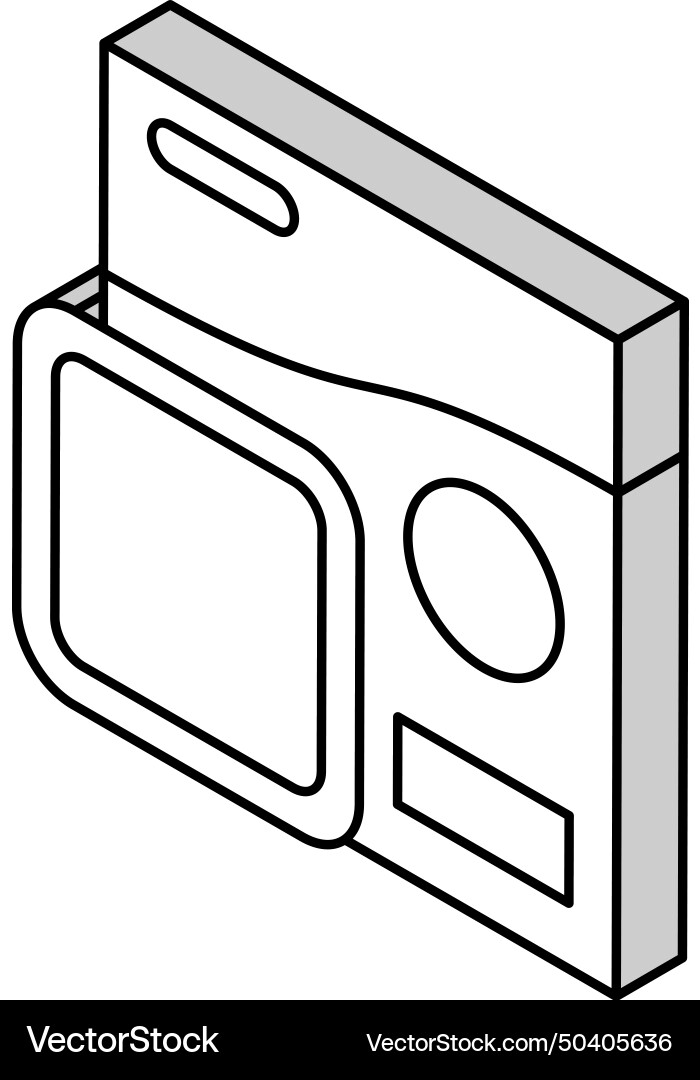 Absorbent compress dressing first aid isometric Vector Image