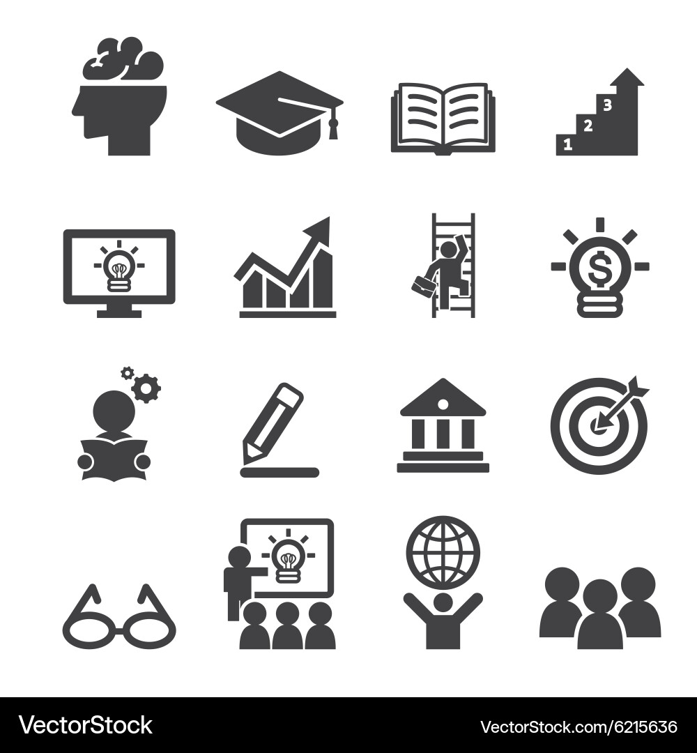 Business education icon Royalty Free Vector Image