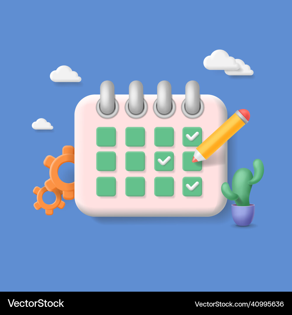 Calendar icon with check on date sign Royalty Free Vector