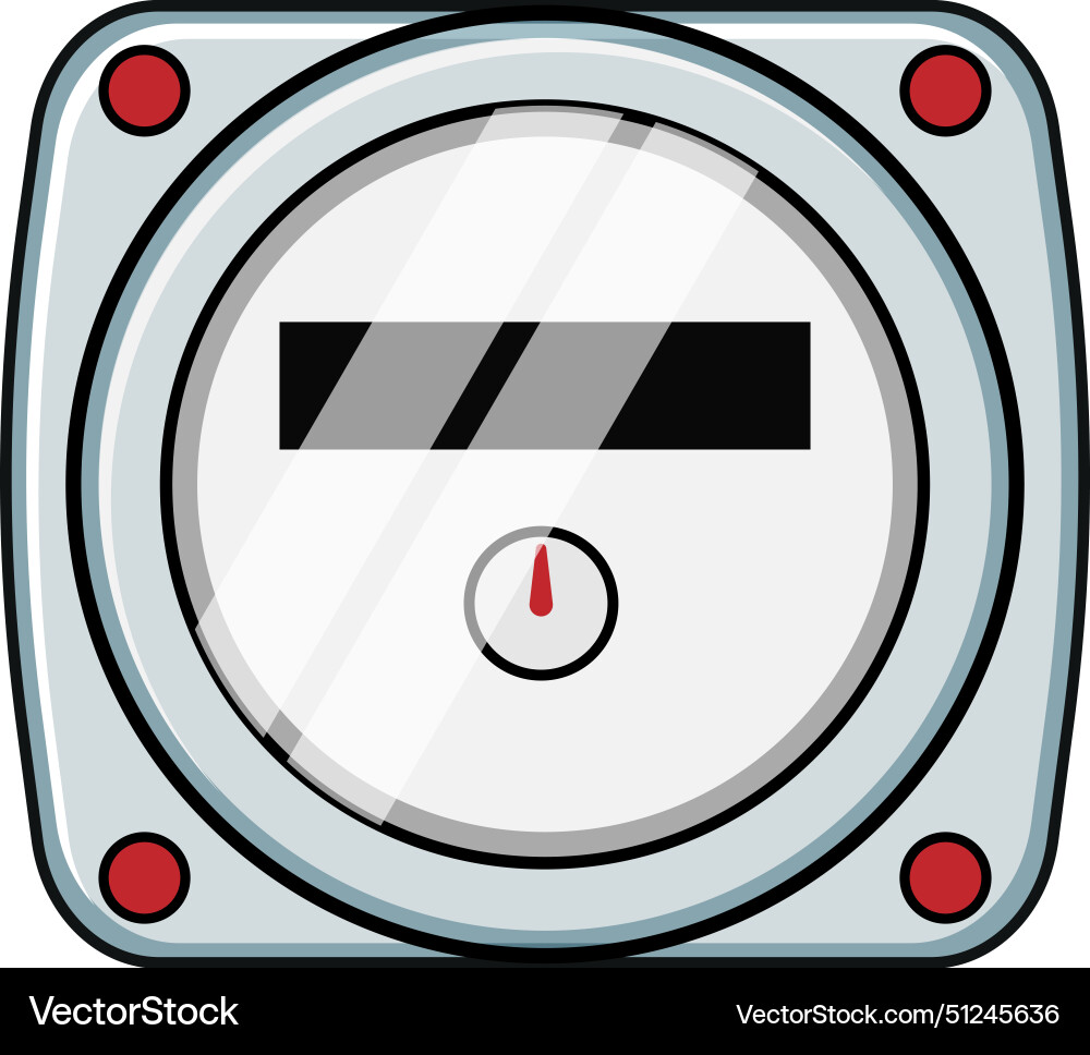 Counter water gas meter cartoon Royalty Free Vector Image