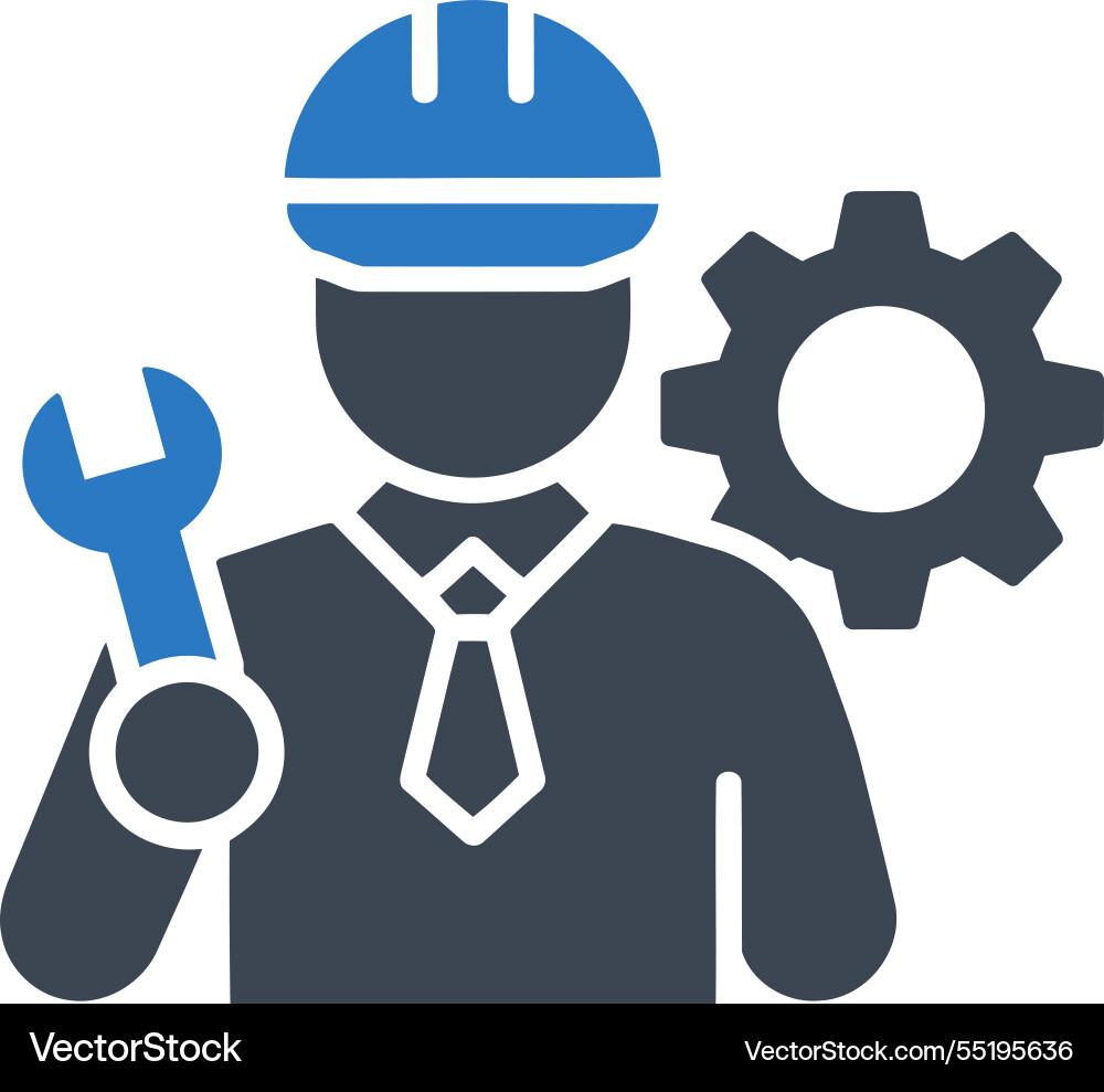 Engineering worker icon Royalty Free Vector Image