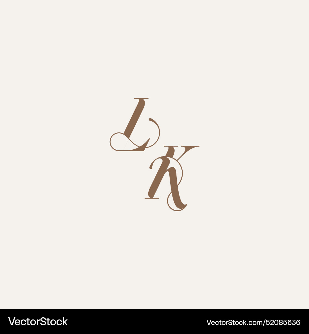 Initial monogram logo wedding concept design Vector Image