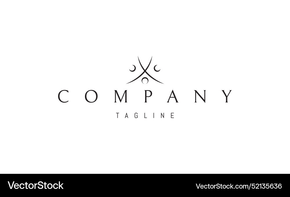 Logo with an abstract image of a shamans Vector Image
