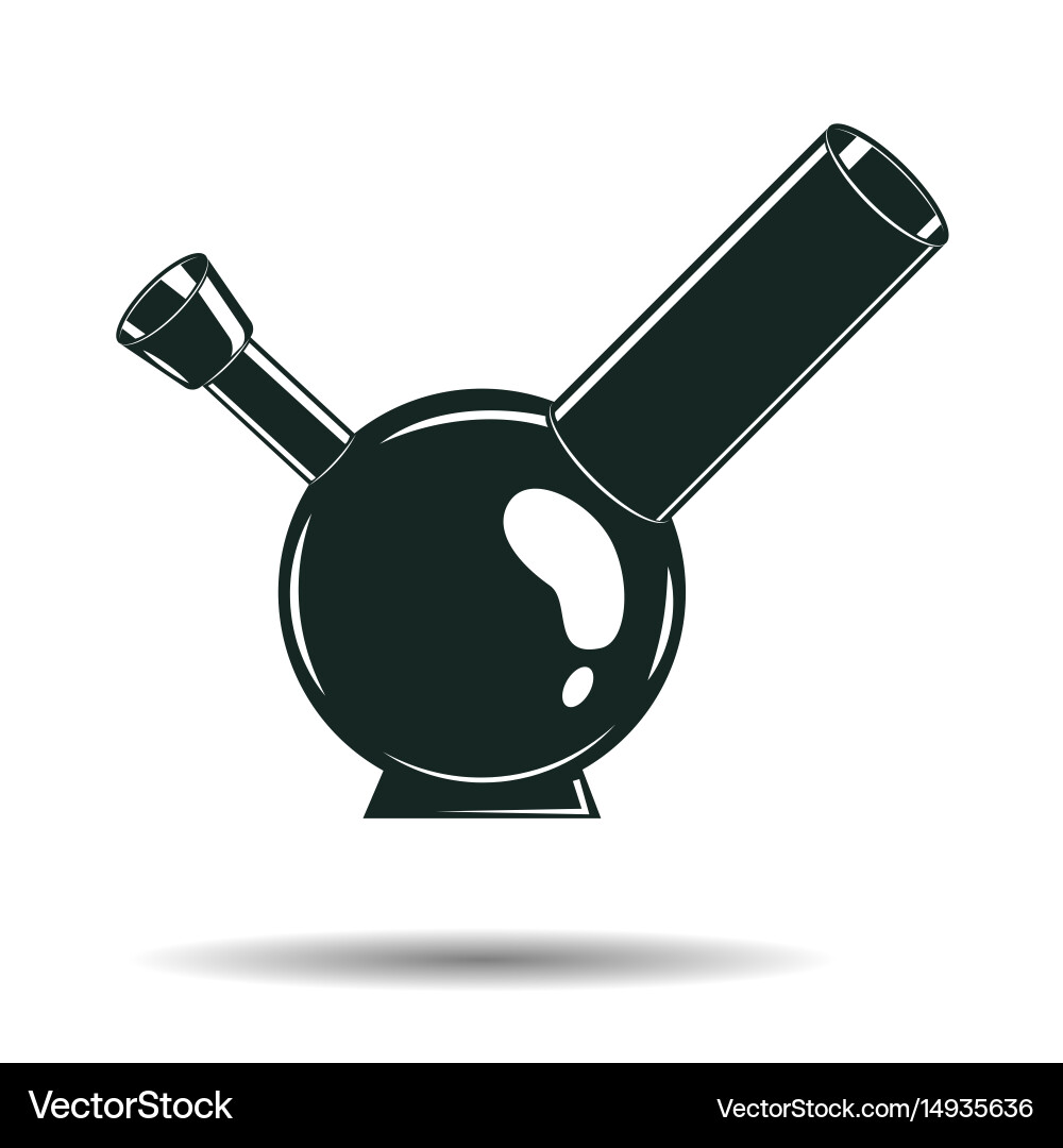 Monochrome Bong Icon Royalty Free Vector Image
