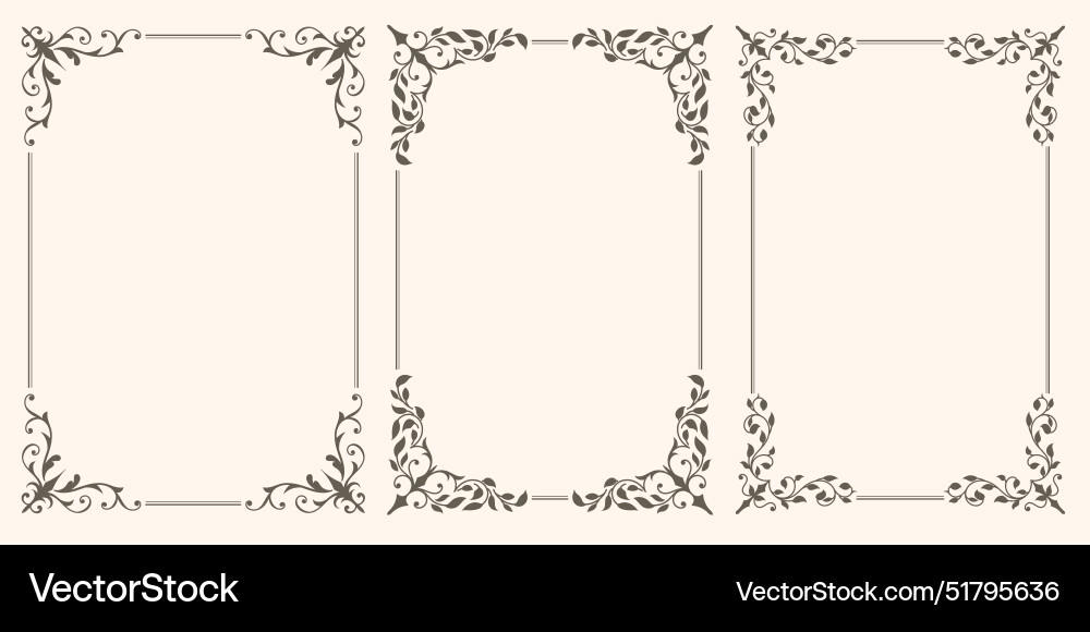 Ornate vintage frames Royalty Free Vector Image