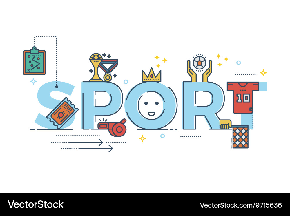 Sport word Royalty Free Vector Image - VectorStock
