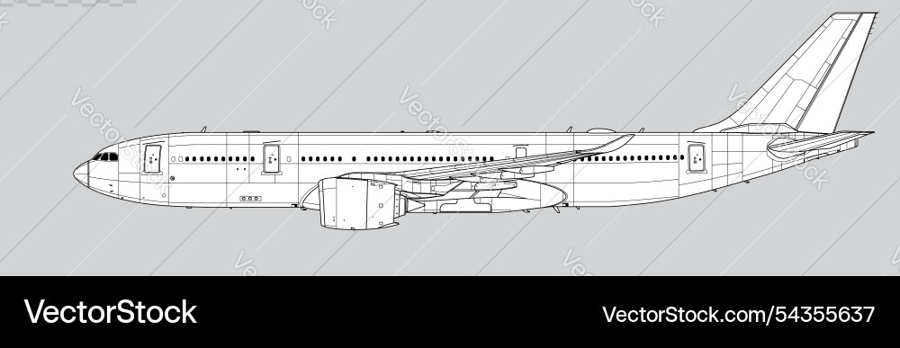 Airbus A330-800 Neo Aircraft Royalty Free Vector Image
