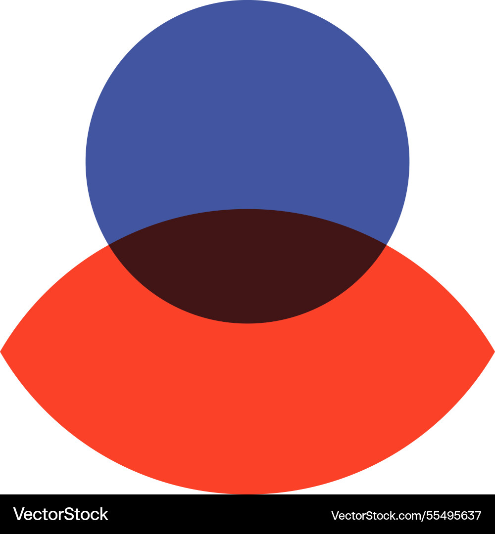 Circle oval risograph geometry composition Vector Image