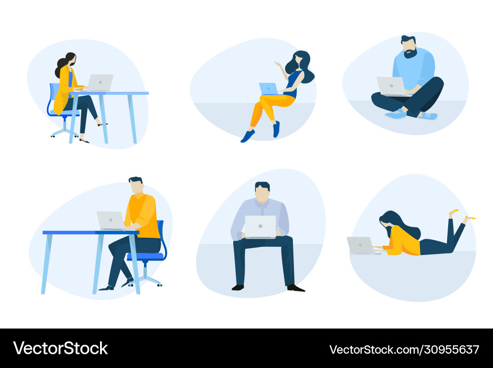 Flat design concept icons collection Royalty Free Vector