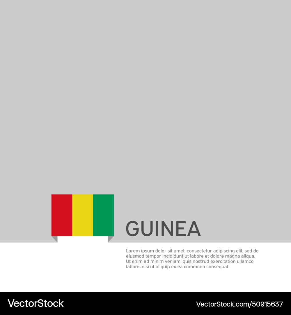 Guinea flag background state patriotic banner Vector Image