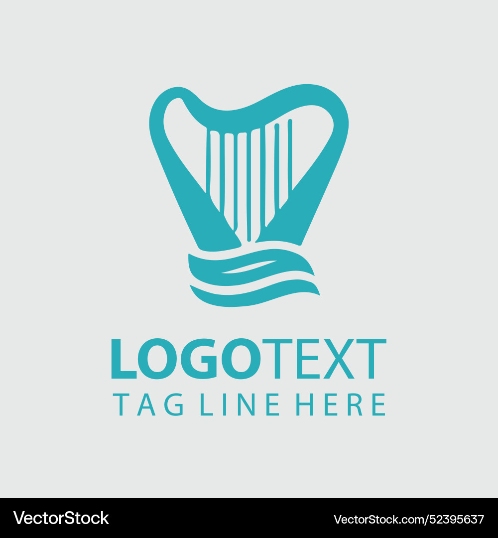 Harp logo Royalty Free Vector Image - VectorStock