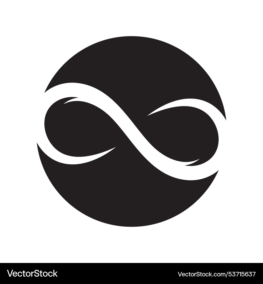 Infinity line loop logo Royalty Free Vector Image