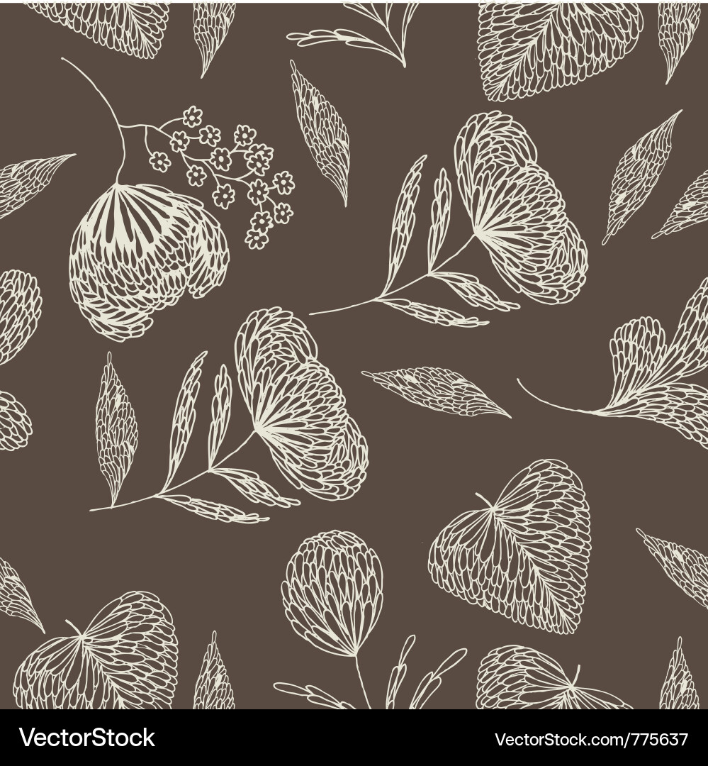 Leaf drawing background Royalty Free Vector Image