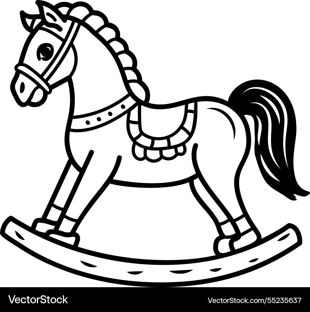 Rocking horse Royalty Free Vector Image - VectorStock