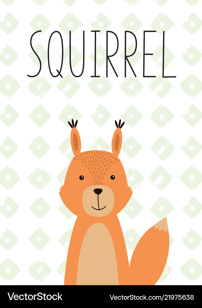 Cute Woodland Squirrel Royalty Free Vector Image