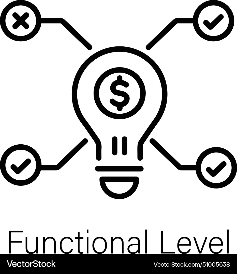 Functional level Royalty Free Vector Image - VectorStock