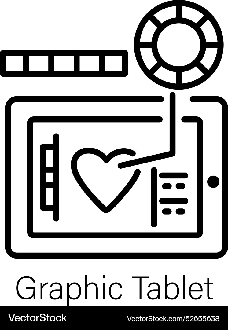 Grafik Tablet Lizenzfreies Vektorbild - VectorStock