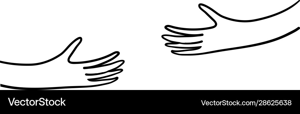 Human hands holding or embracing something Vector Image