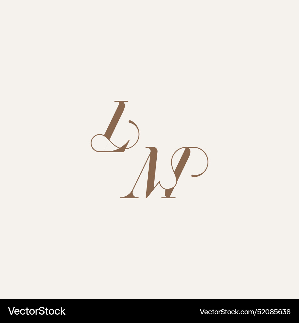 Initial monogram logo wedding concept design Vector Image