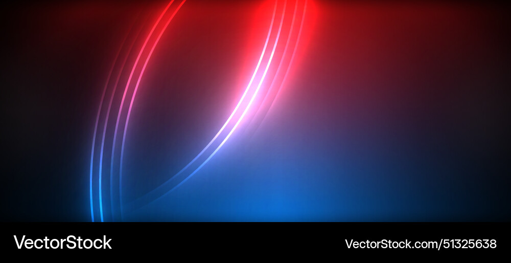 Neon glowing circle rays light round lines Vector Image