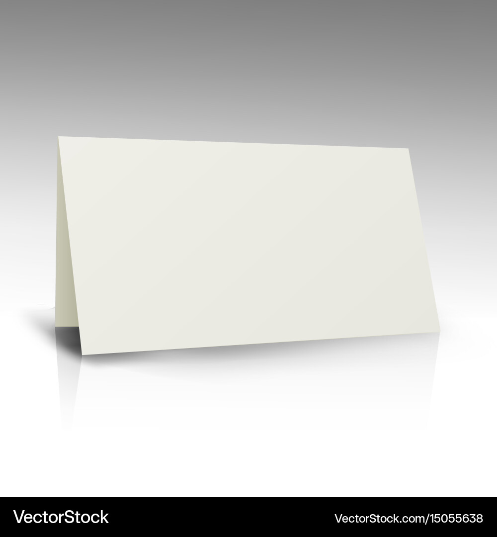 White folder paper greeting card template Vector Image
