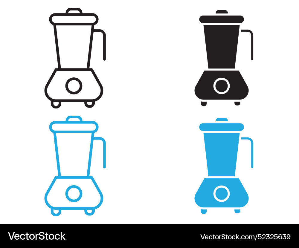 Blender icon black and white outline sign Vector Image