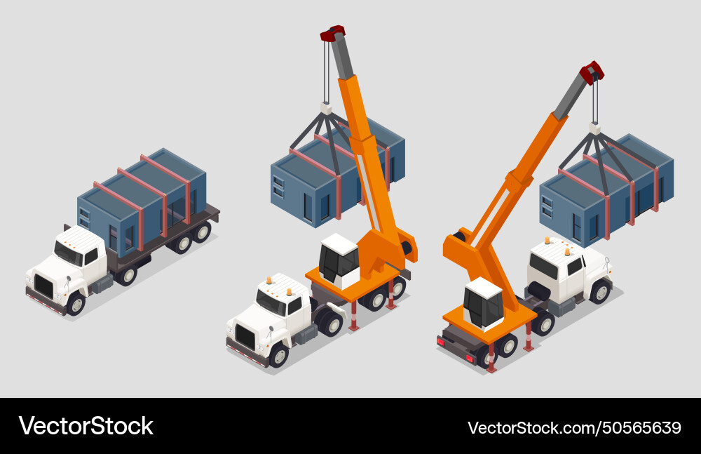 Box tank loading set Royalty Free Vector Image