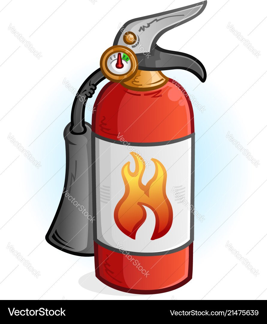 Cartoon Fire Extinguisher Royalty Free Vector Image