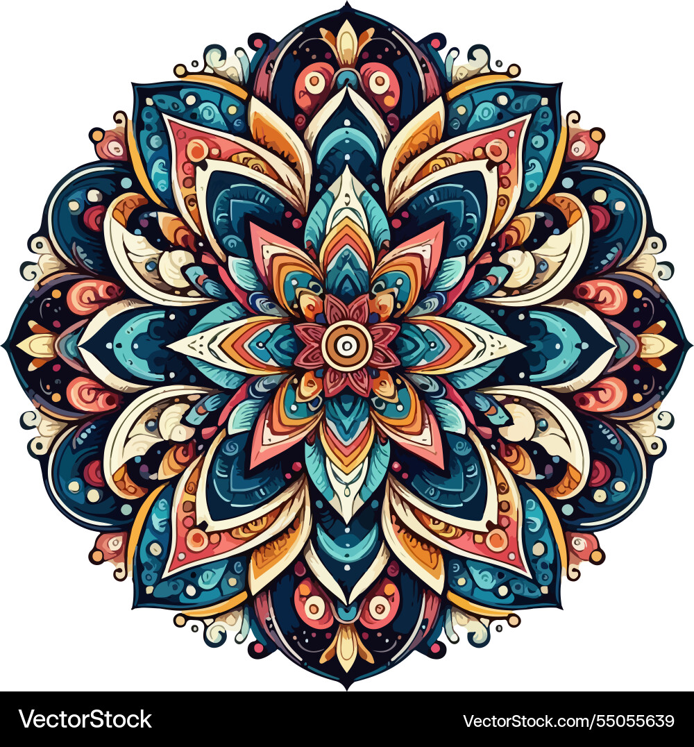 Decorative mandala design Royalty Free Vector Image