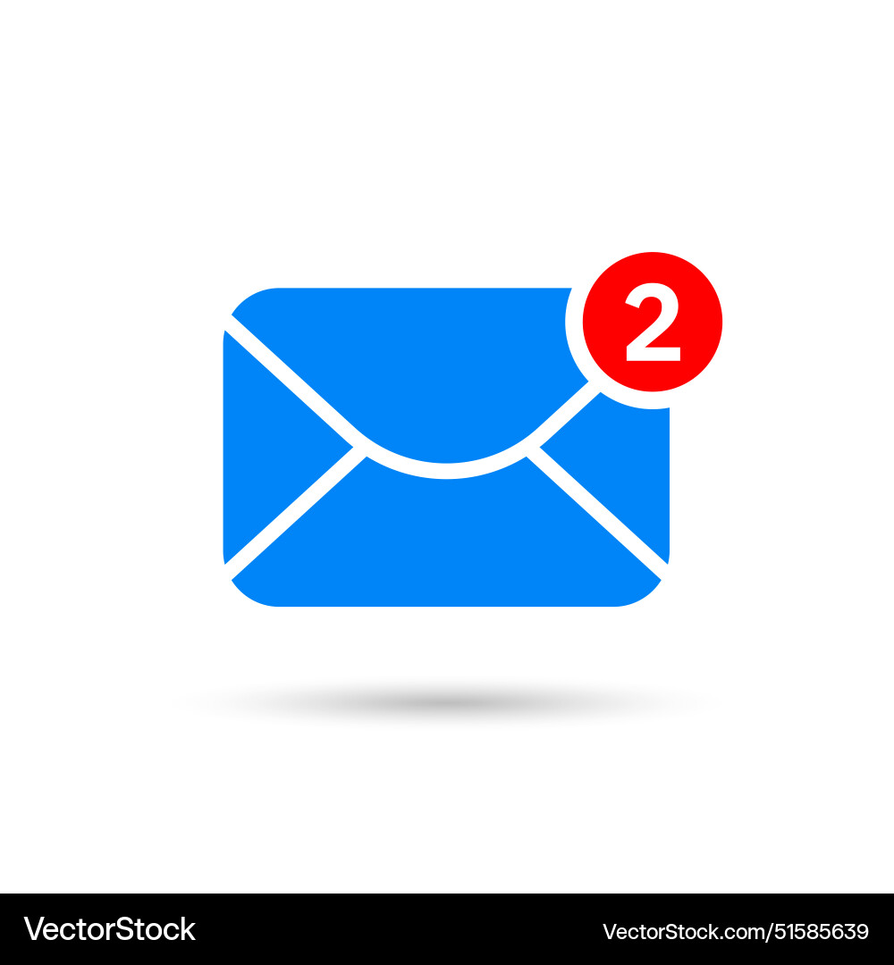 Envelope sign symbol and incoming email messages Vector Image