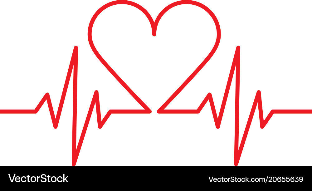 Heart beat Royalty Free Vector Image - VectorStock