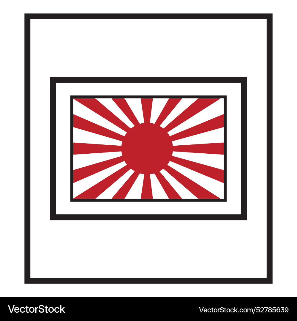 Icon japanese flag symbol design Royalty Free Vector Image