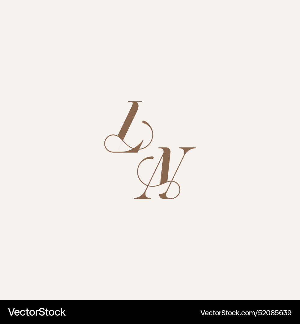 Initial monogram logo wedding concept design Vector Image