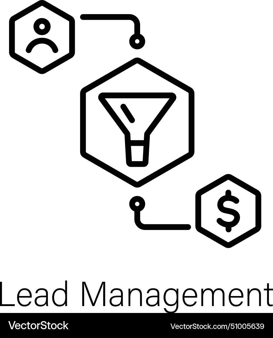 Lead management Royalty Free Vector Image - VectorStock