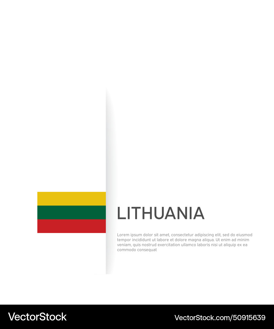 Lithuania flag background state patriotic Vector Image