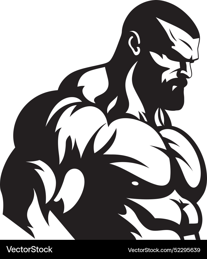 Sculpted shadows bold muscle mastery dyna Vector Image