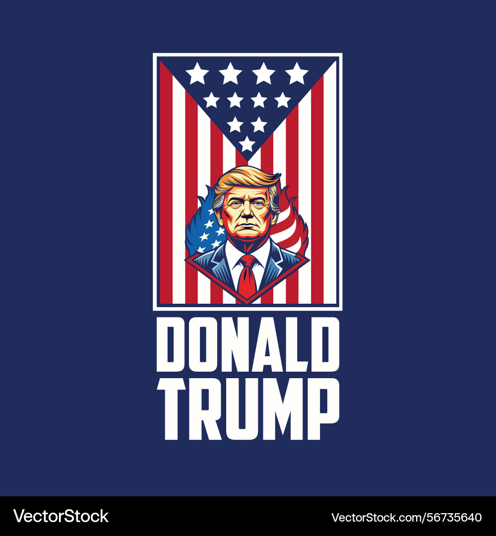 Donald trump us president Royalty Free Vector Image