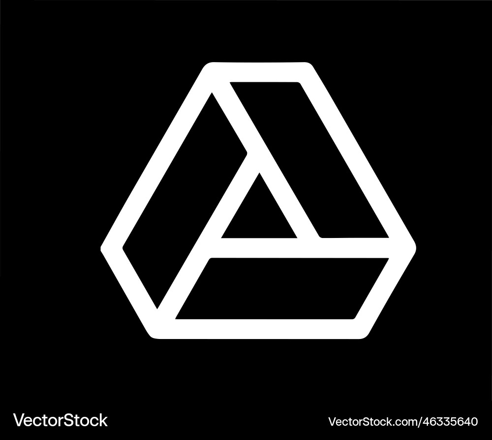 Google drive logo symbol white design Royalty Free Vector