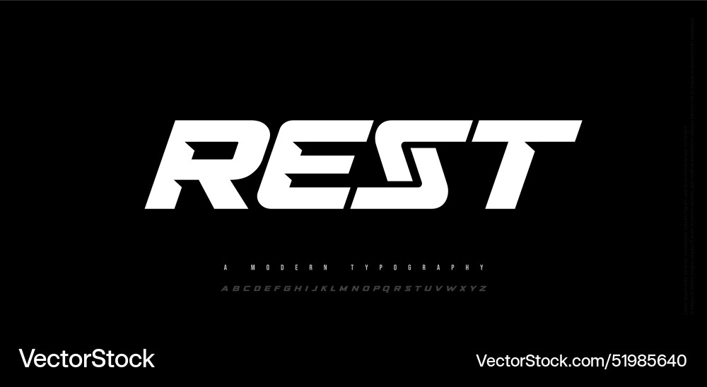 Modern Sport Italic Font - Dynamic Typography Vector Image