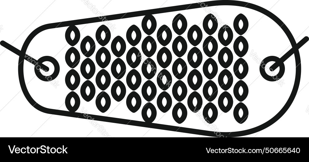 Snow winter spikes icon outline ice Royalty Free Vector
