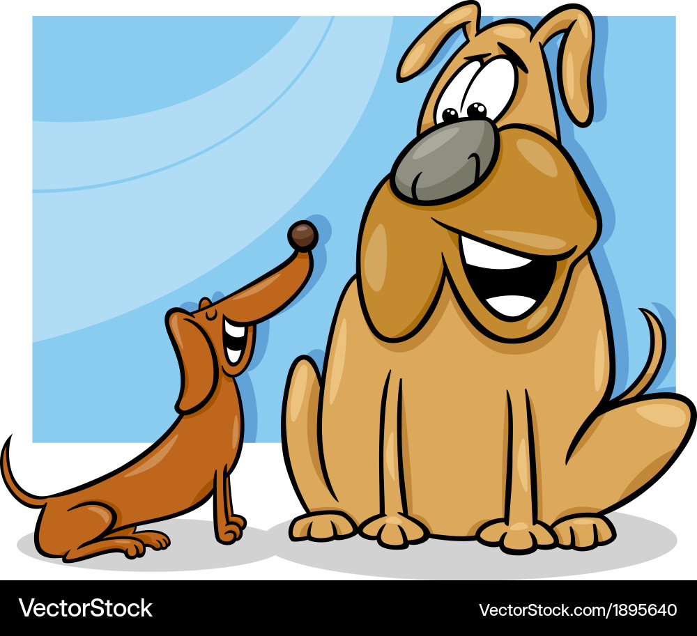 Talking dogs cartoon Royalty Free Vector Image