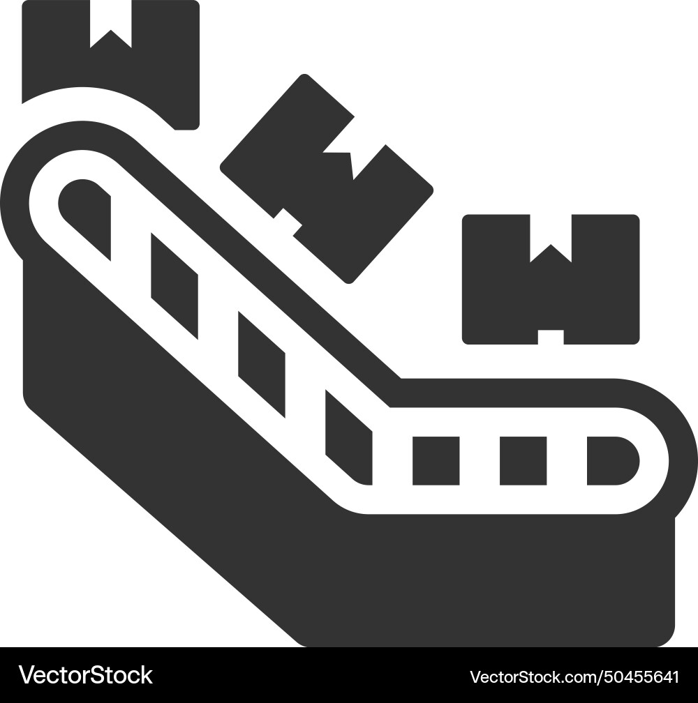 Belt conveyer icon Royalty Free Vector Image - VectorStock